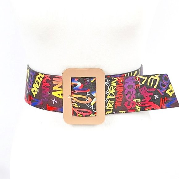 Unbranded | Accessories | Graffiti Plus Size Belt | Poshmark